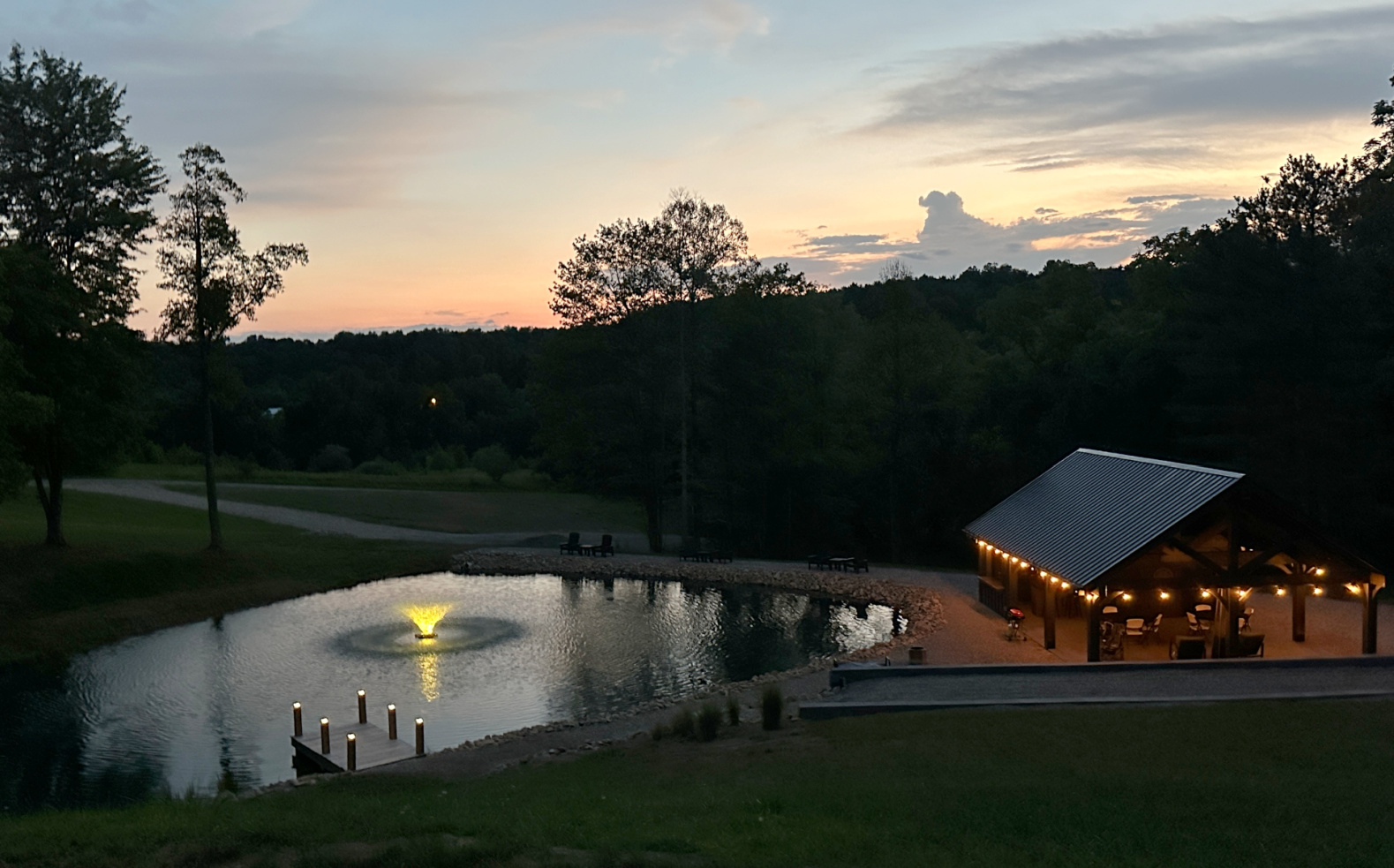 The Pond & Pavilion – The Farm At Old World Garden